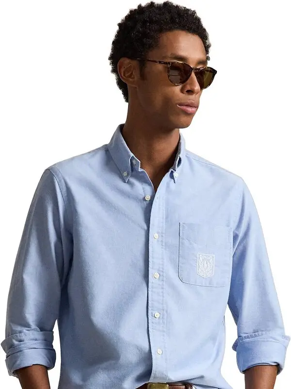 Ralph Lauren Classic Fit Laurel Crest Oxford Shirt - Blue