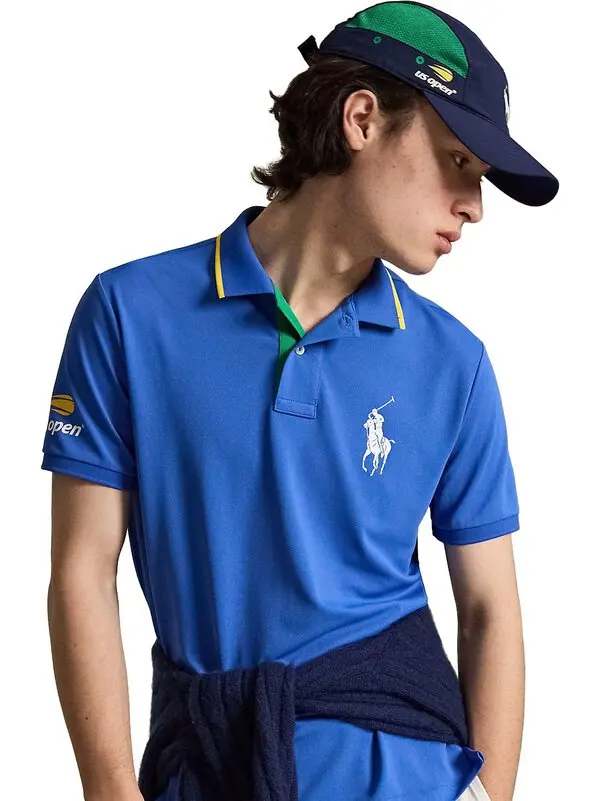 Ralph Lauren Us Open Umpire Polo Shirt - New Iris Blue Multi