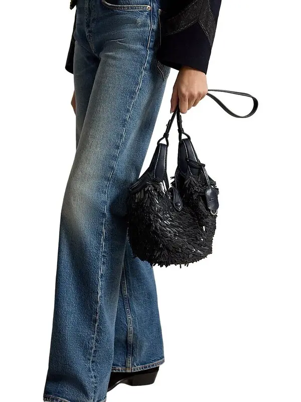 Ralph Lauren Polo Play Beaded Tote & Crossbody - Deep Iris