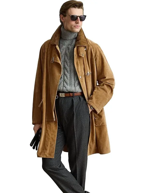 Ralph Lauren Whitleigh Suede Parka - Tan