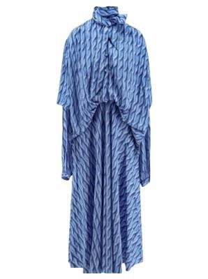 Balenciaga Printed Bm71nk3yrs128 Dress - Blue
