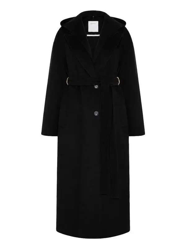 Sportmax Oversized Pure Wool Coat - Black
