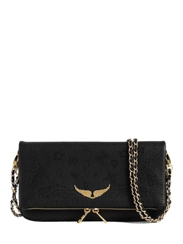 Zadig&Voltaire Rock Perforated Clutch - Black