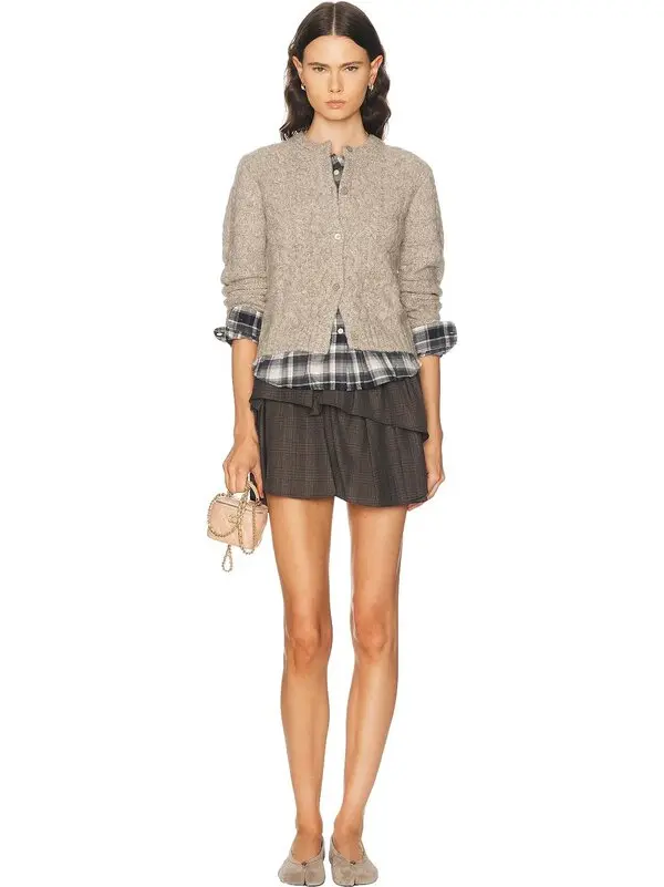 Acne Studios Kunch Cotton Flannel Cardigan - Medium Beige