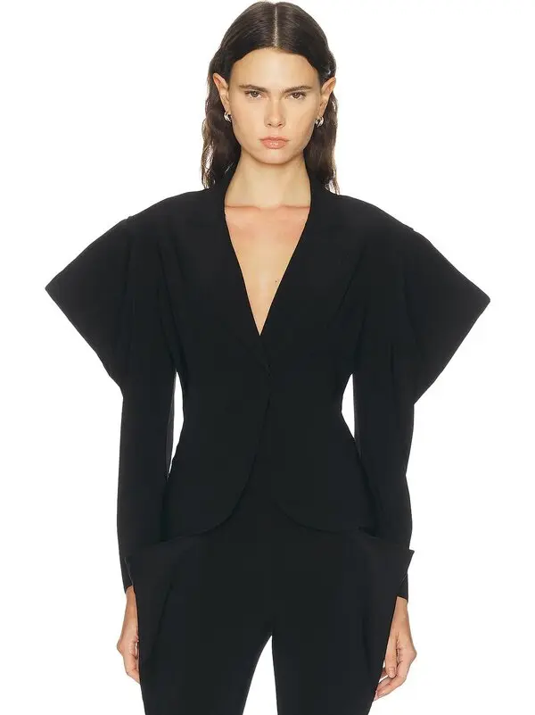 Norma Kamali Wing Sleeve Jacket - Black