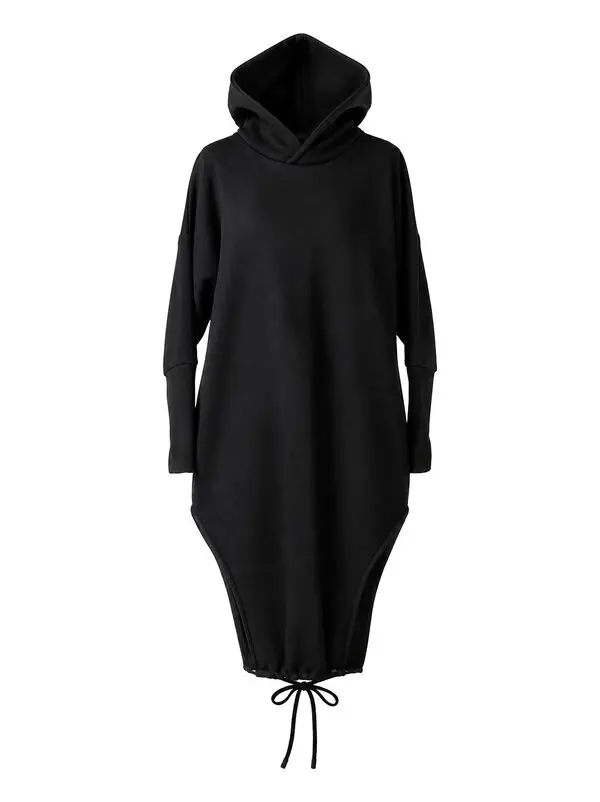 YOGI8APPAREL Dune Drift Hoodie Dress - Black