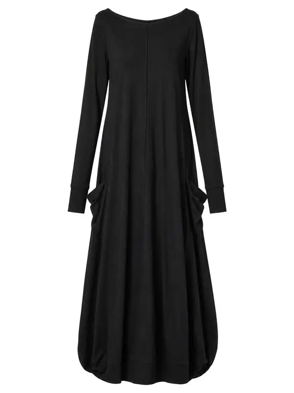 YOGI8APPAREL Dune Shadow Cloak Dress - Black
