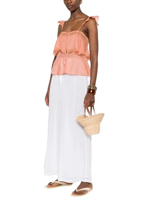 FORTE_FORTE Voile Cotton And Silk Trousers - Multicolor