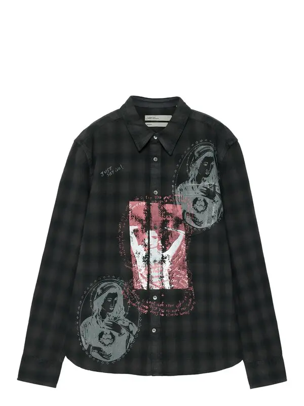 ALLSAINTS Bower Relaxed-fit Printed Shirt - Black
