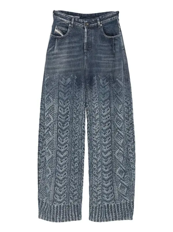 DIESEL® Wide-leg Denim Jeans - Multicolor