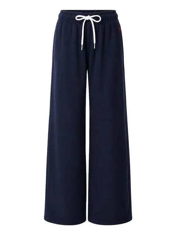 Polo Ralph Lauren Pantalone Ampio Con Logo - Blue