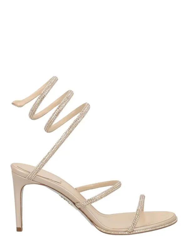 Rene Caovilla Sandalo "cleo" Con Tacco - Ivory