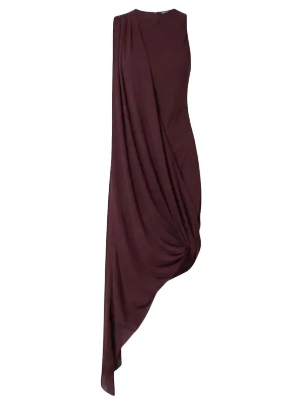Victoria Beckham Asymmetric Draped Dress - Purple