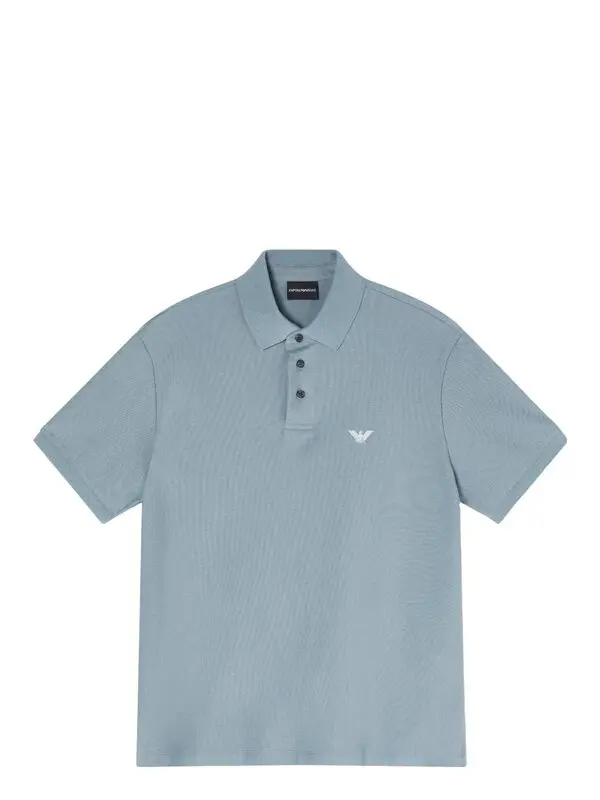 Emporio Armani Shortsleeve Polo Shirt - Blue