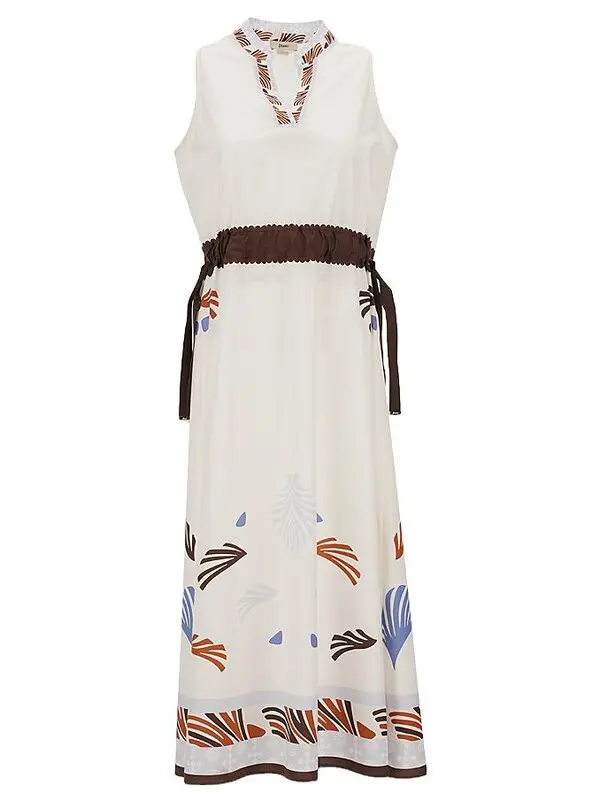 Herno Printed Cotton Sleeveless Dress - Multi