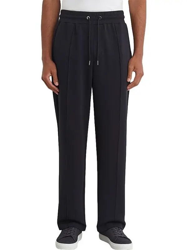 REISS Form Straight Fit Drawstring Jogger Pants - Navy