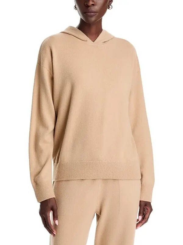 Vince Wool & Cashmere Pullover Hoodie - Camel