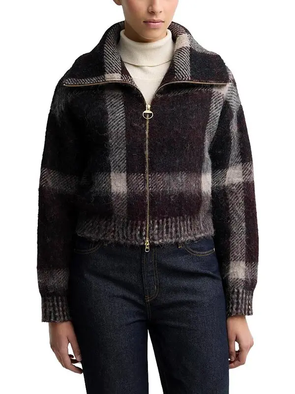 Barbour Carville Tartan Jacquard Bomber Jacket - Multi