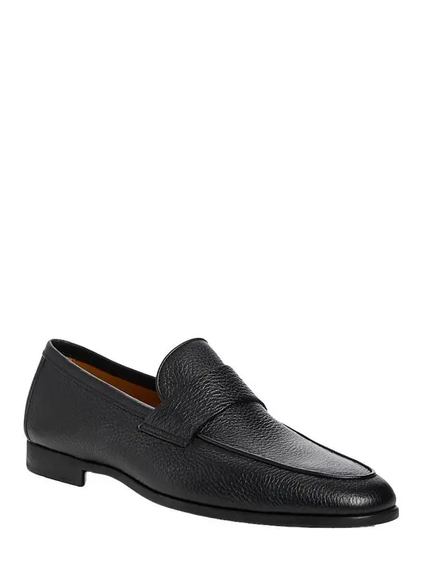 Magnanni Heros Leather Loafers - Black