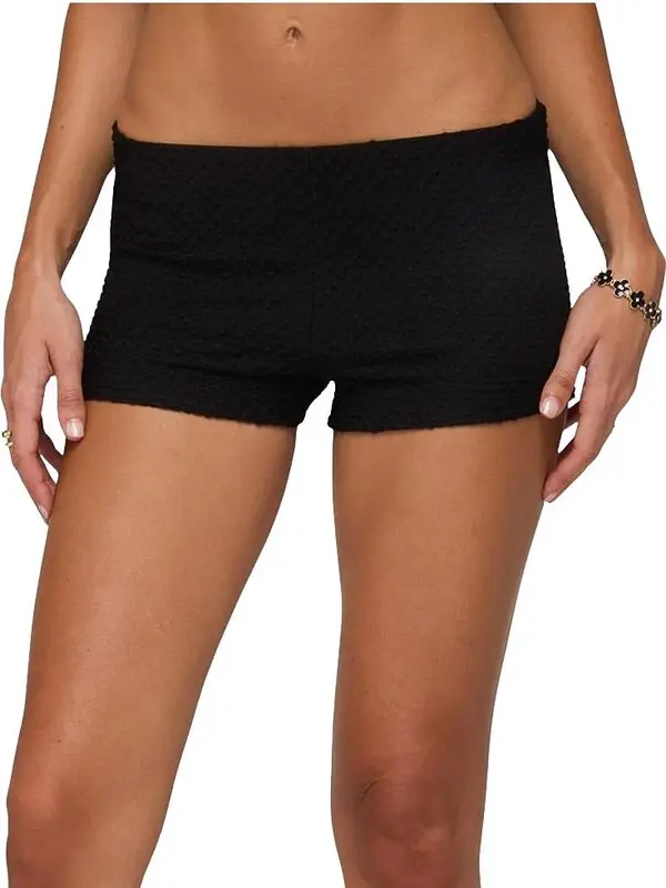 EDIKTED Atile Textured Micro Shorts - Black