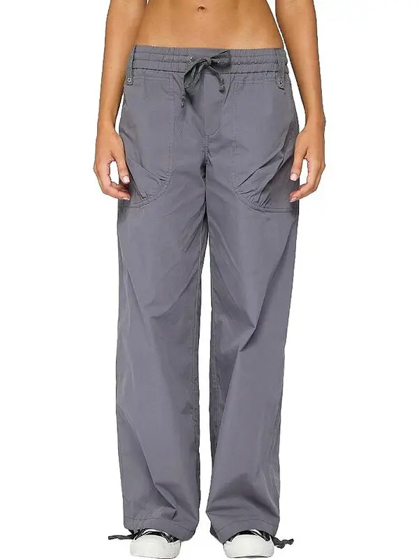 EDIKTED Kathleen Oversized Cotton Cargo Pants - Gray