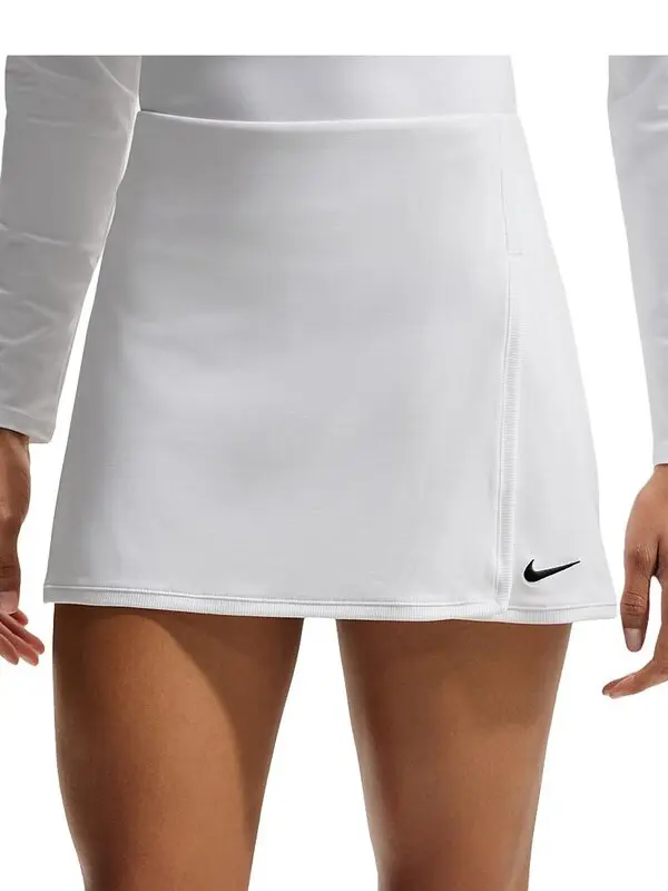 Nike Victory Dri-fit Straight Tennis Skirt - White/black