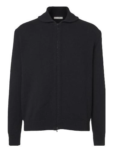 THE ROW Cashmere Blend Zip-up Cardigan - Black