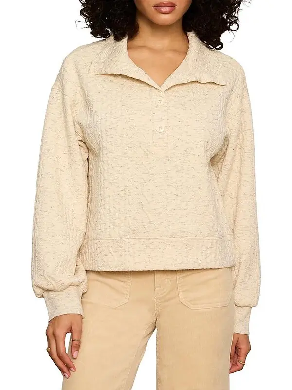 Sanctuary Hally Relaxed Popover Sweater - Heather Bone