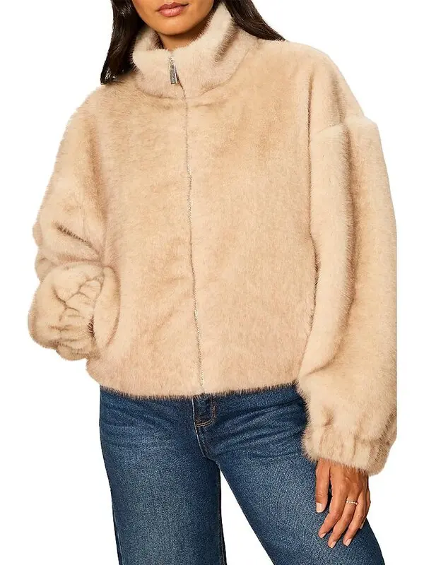 Sanctuary Everest Faux Fur Bomber Jacket - Artic