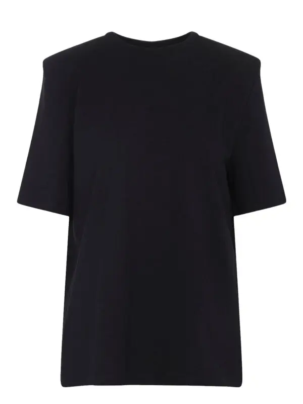 THE FRANKIE SHOP Carrington Padded Shoulder T-shirt - Black