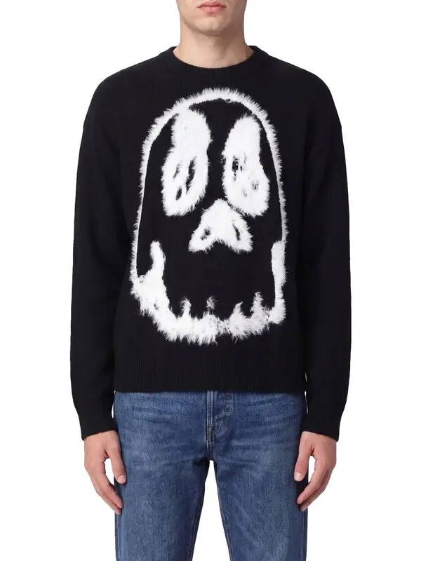 Y3 Chito Graphic Print Viscose Blend Crewneck Jumper - Black