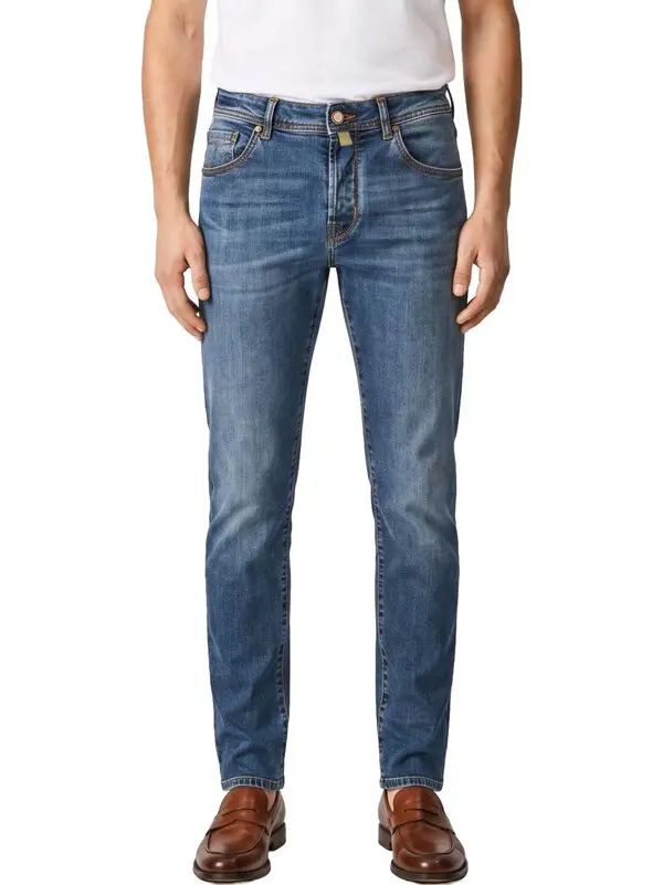 Jacob Cohen Mid-rise Skinny Fit Stretch Cotton Denim Jeans - Blue