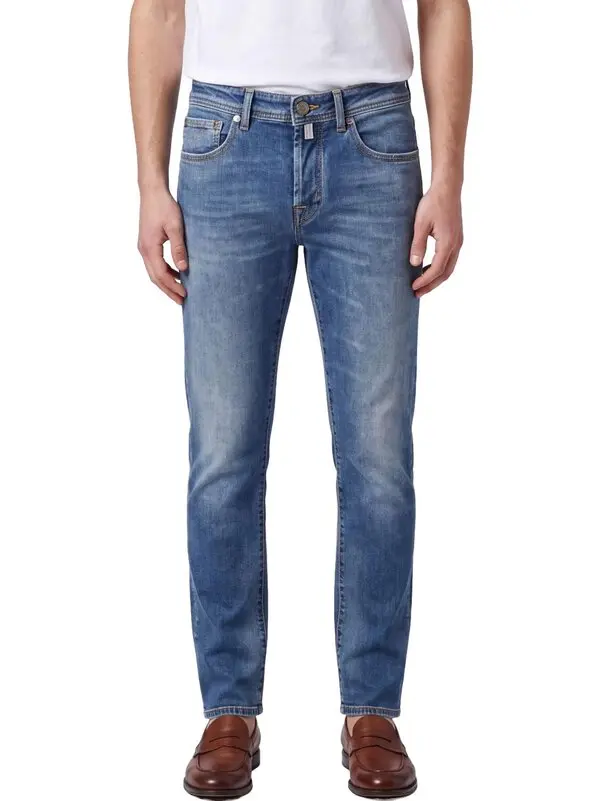 JACOB COHЁN Mid-rise Skinny Fit Stretch Cotton Denim Jeans - Navy