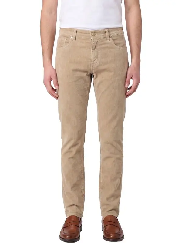 Jacob Cohen Slim Fit Cotton Blend Corduroy Trousers - Brown