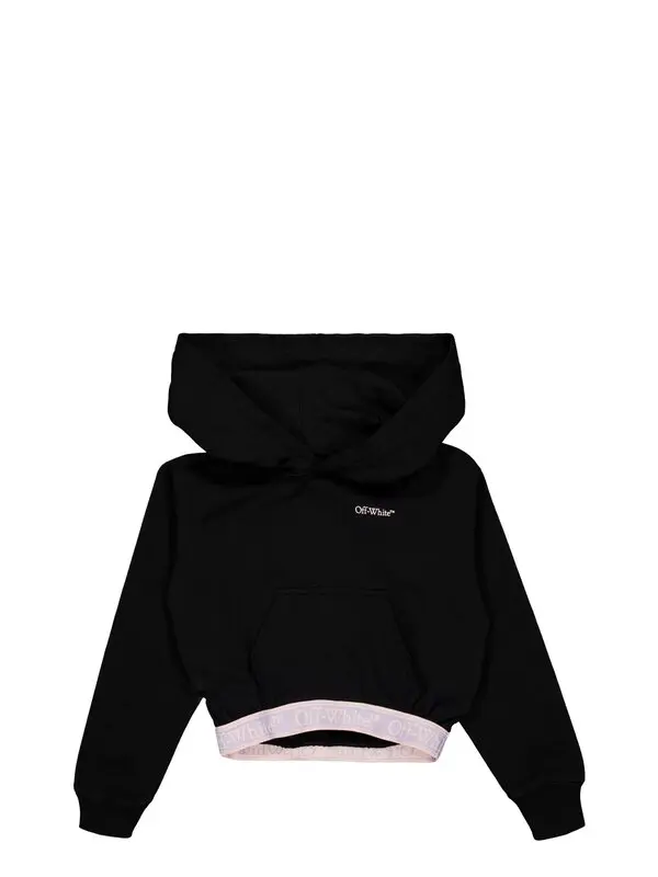 Off-White Cropped Hoodie - Black