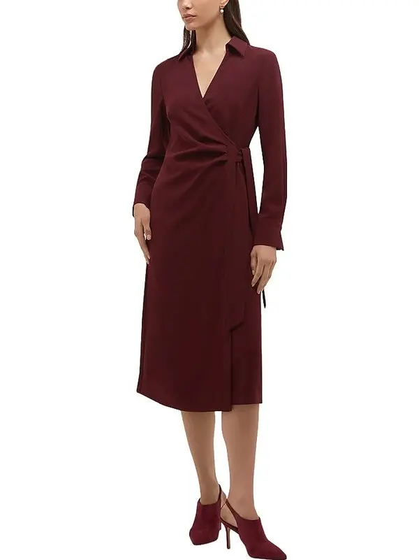 HOBBS LONDON Arabella Wrap Dress - Fig Purple