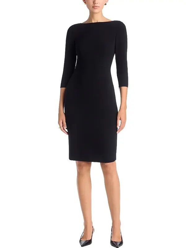 Theory Varetta Admiral Crepe Sheath Dress - Black