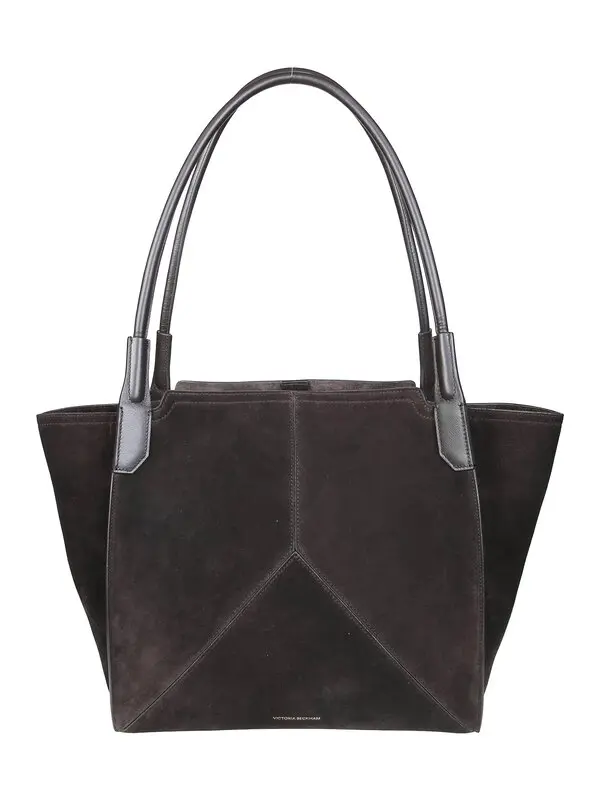 Victoria Beckham Calf Leather Tote Handbag - Marrone