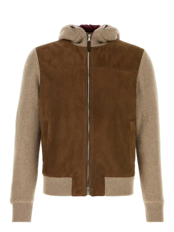Brunello Cucinelli Suede And Cashmere Jacket For - Multicoloured