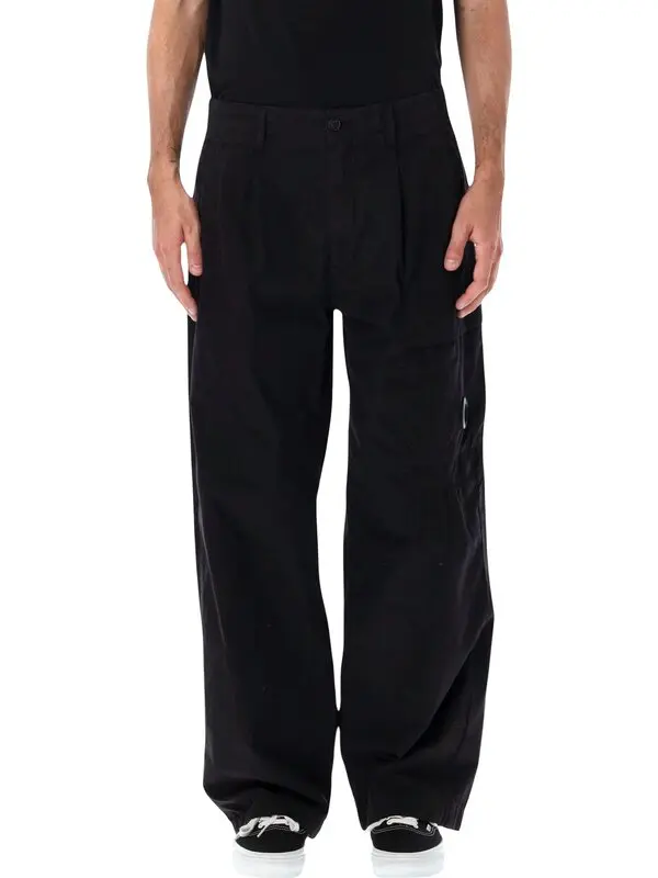 C.P. COMPANY C. P. Company Cotton Wide-leg Cargo Trousers - Nero