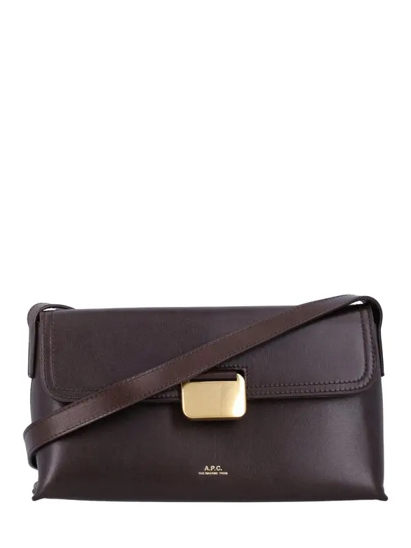 A.p.c. Leather Crossbody Bag - Dark Brown