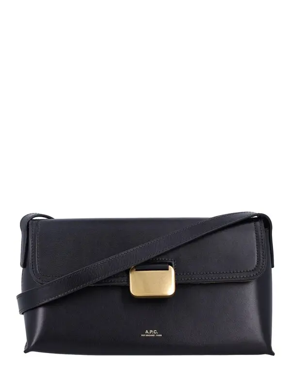 A.p.c. Leather Crossbody Bag - Nero