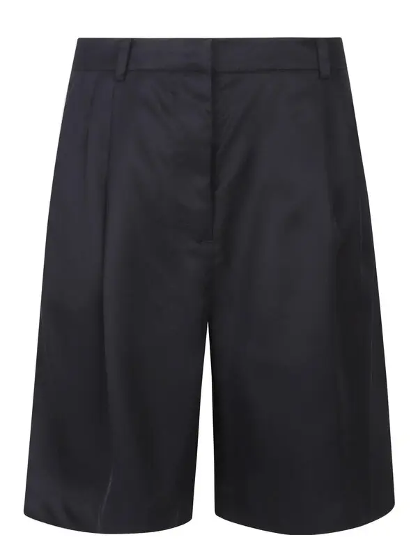 THE FRANKIE SHOP Fluid Twill Bermuda Shorts - Black