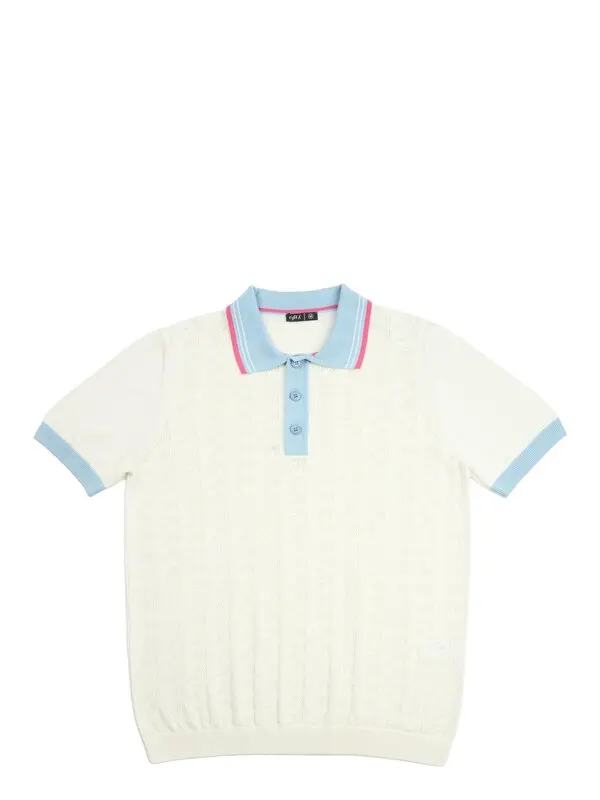 EIGHT X Direction Short Sleeve Knit Polo - White