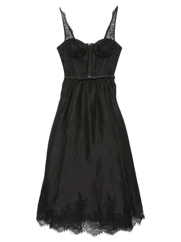 Zimmermann Valiant Silk And Linen Midi Dress - Multicolor