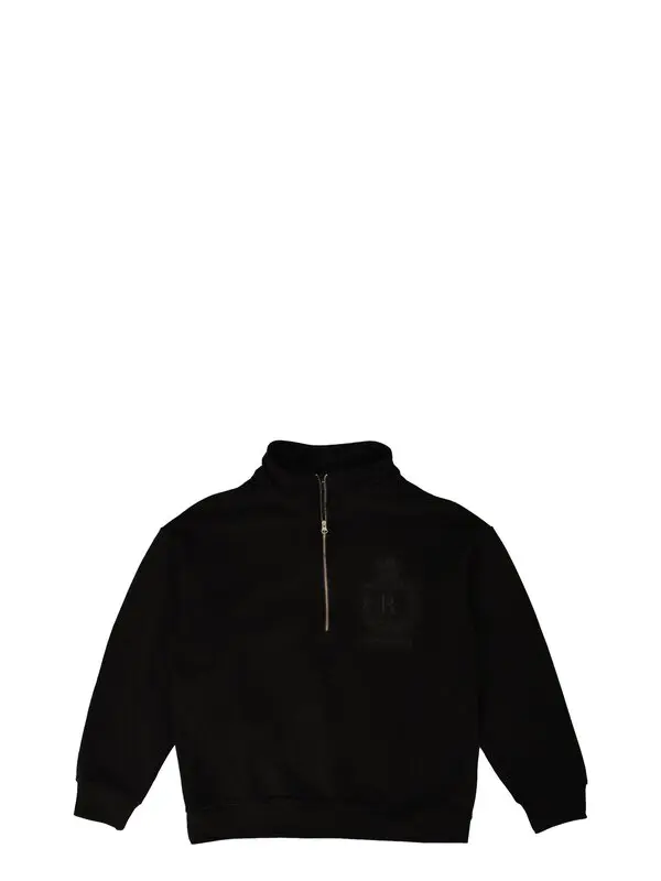 RAVE ON TREND Crest Half Zip - Black