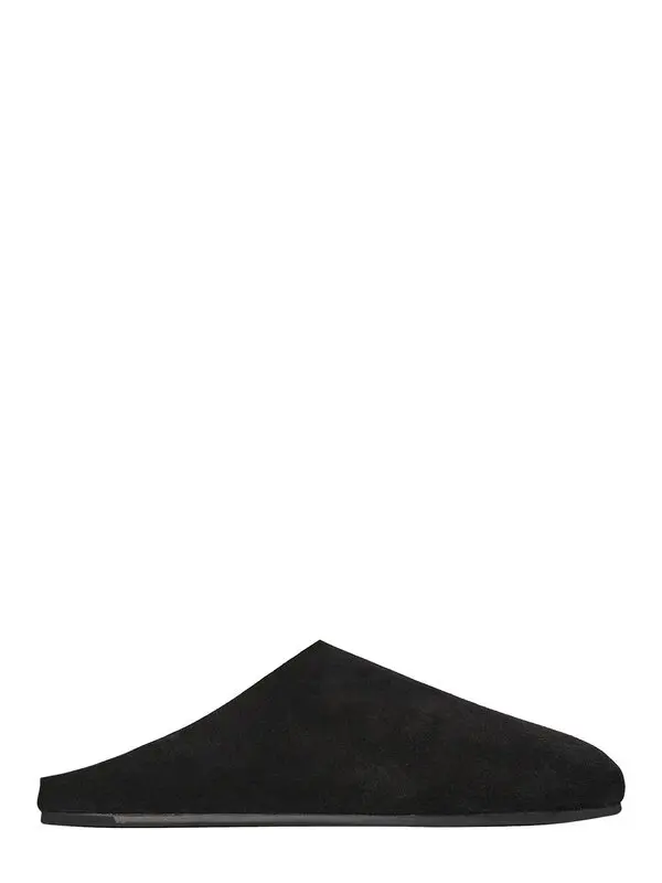 THE ROW Hudson Mule Slides - Black