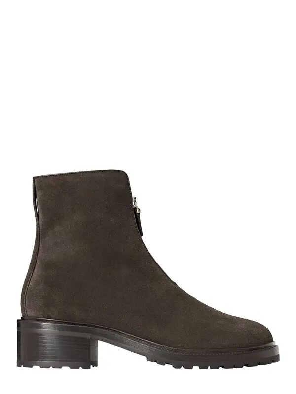 THE ROW Hike Sporty Suede Zip Boots - Brown