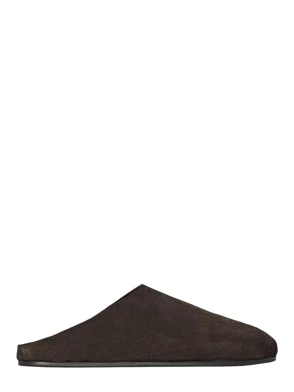 THE ROW Hudson Mule Slides - Brown