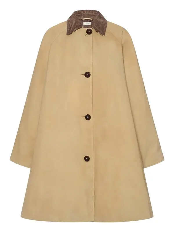 THE ROW Ina Cotton Gabardine Coat - Brown